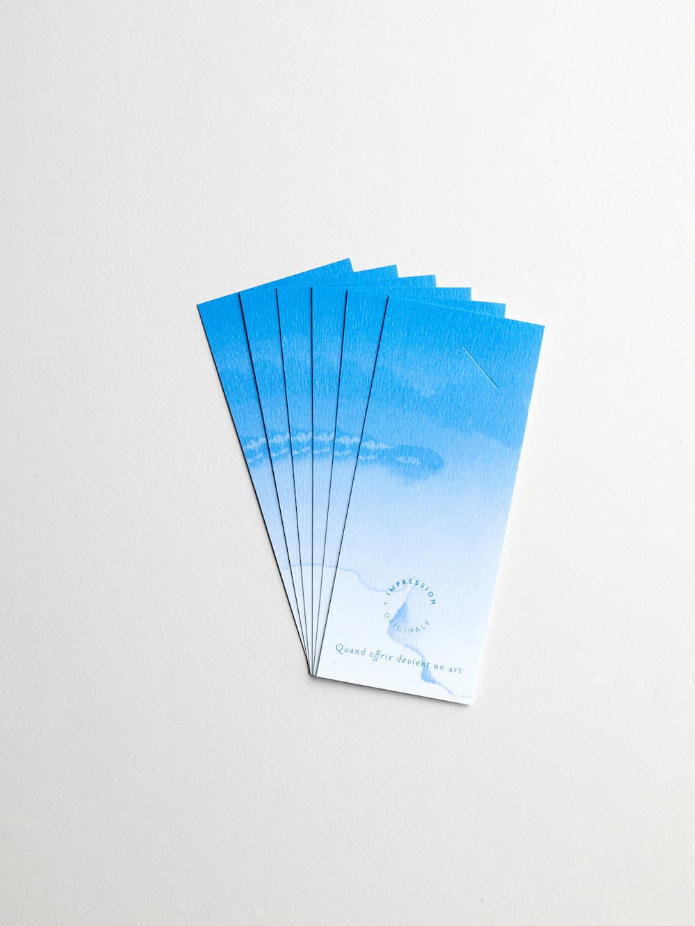 Grands Etiquettes Cadeaux - Bleu aquarelle - Impression Originale