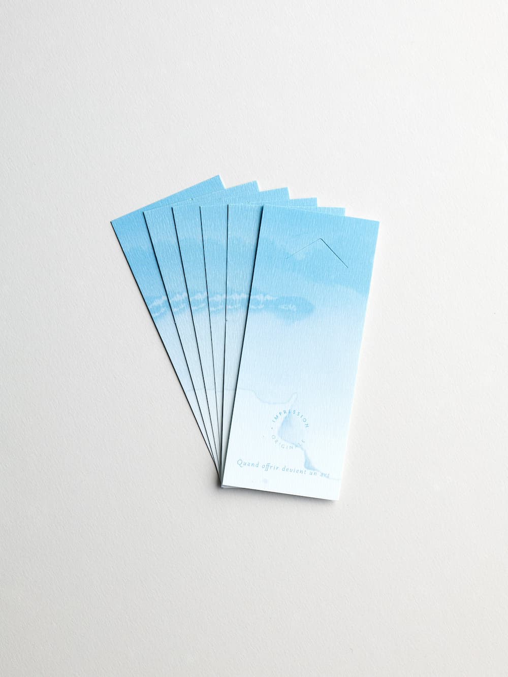 Grands Etiquettes Cadeaux - Bleu Ciel aquarelle - Impression Originale