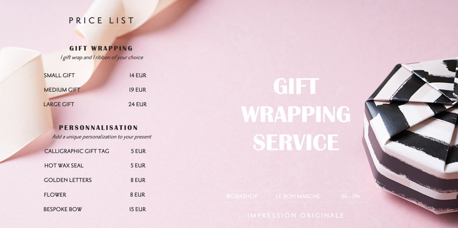 WRAPPING SERVICE - Impression Originale